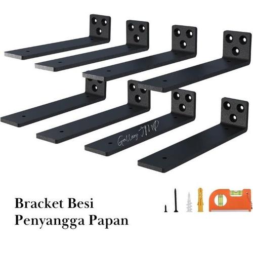 Promo Besi penyangga ambalan rak dinding melayang bracket penyangga rak ...