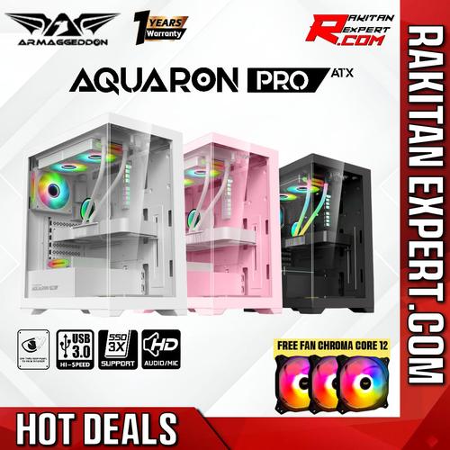 Promo Casing Gaming Armaggeddon Aquaron Pro Front Side Panel Tranparent ...