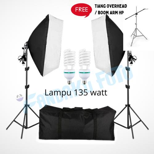 Jual Paket studio lighting 2 softbox dan 2 light stand - Tanpa Bohlam ...