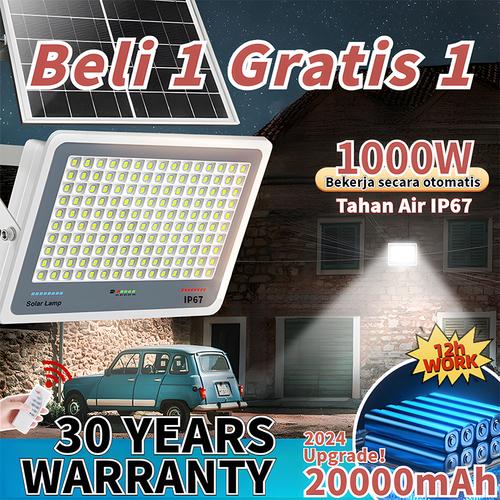 Promo 【Beli 1 gratis 1】Lampu solar cell Lampu tenaga surya 200W/1000W ...