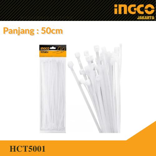 Jual Kabel Tis Tie (50cm Putih) 100-Pcs Cable Ties INGCO HCT5001 ...