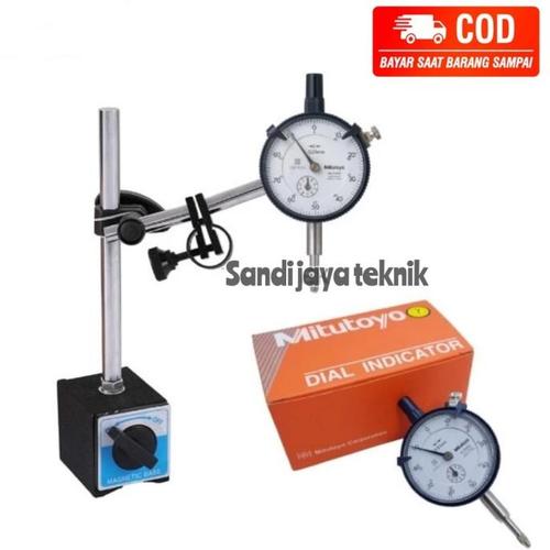 Jual Paket Dial Indicator Mitutoyo 2046S + Magnetic Base Test Stand ...