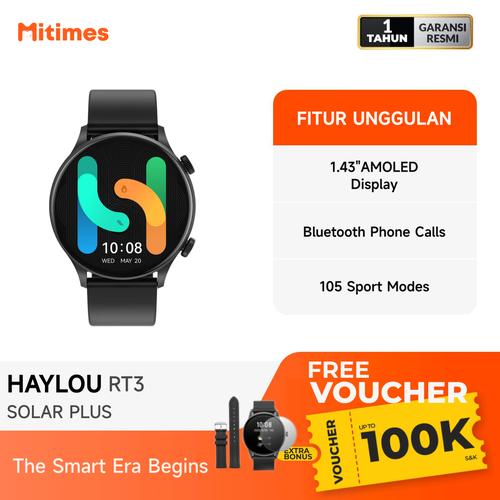 Promo Haylou Solar Plus RT3 1.43" AMOLED 105 Sports Mode IP68 - Black, Free 1 Cicil 0% 3x ...