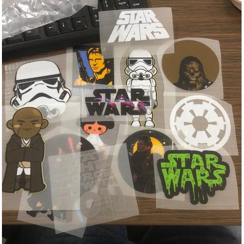 Promo SABLON STIKER DTF SATUAN TEMA STAR WARS UKURAN 8 - 9 CM - 12 ...