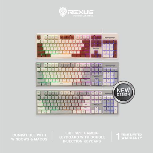 Jual REXUS K9E V2 BATTLEFIRE RGB Gaming Keyboard - CREAM-BROWN - Kota ...