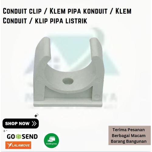 Jual Conduit clip LESSO / Klem pipa konduit / Klem Conduit / klip pipa ...