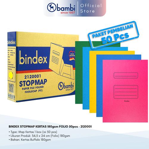 Promo Bindex Stop Map Kertas Folio - F4 1 Box 50 pcs - Biru Muda - Kota ...