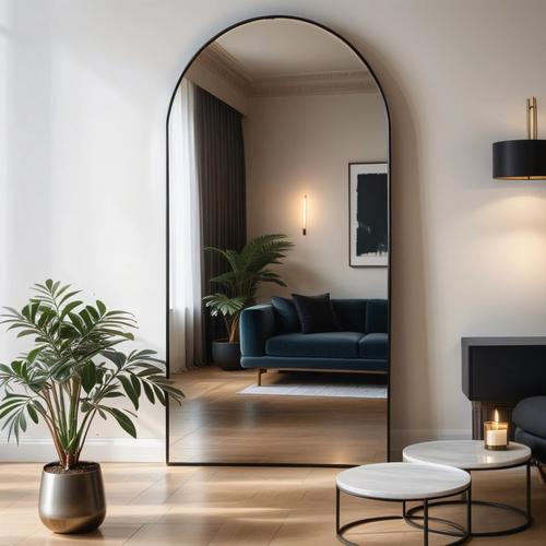 Jual Cermin Dinding Frame Besi Setengah Kapsul Mirror Estetik Kekinian ...