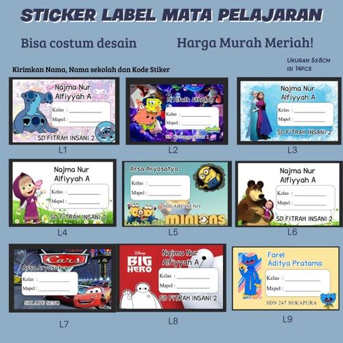 Jual STICKER LABEL BUKU MATA PELAJARAN - Kota Bandung - Gilang ...