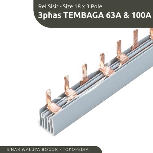 Jual Busbar SISIR 3 phase 63A & 100A uk 18 x 3 pole - untuk 3 phase ...