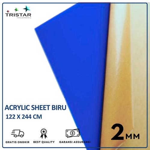 Jual Lembaran Akrilik Biru Acrylic Sheet Biru Solid Tebal 2mm Akrilik ...