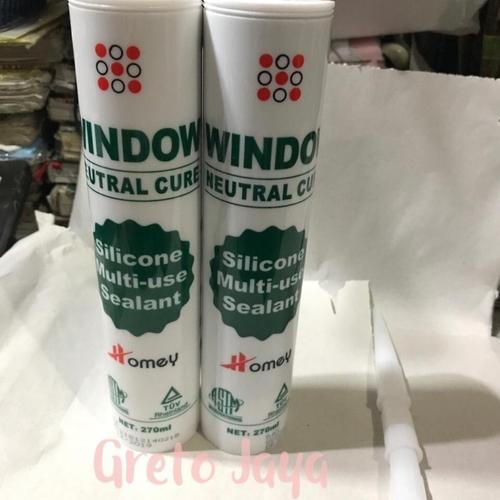 Jual Lem Kaca Silikon Sealant Silicone Netral Neutral Merk WINDOW GRH ...