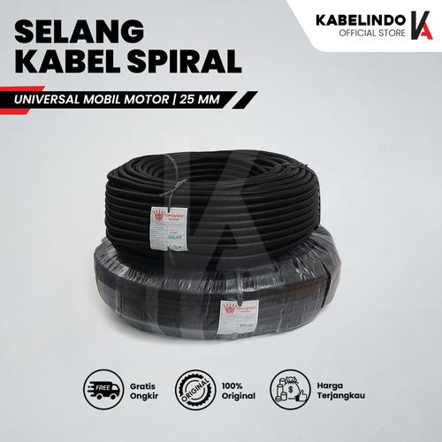 Promo Selang Spiral Flexible Model Belah 25MM x 50M Pembungkus Kabel ...