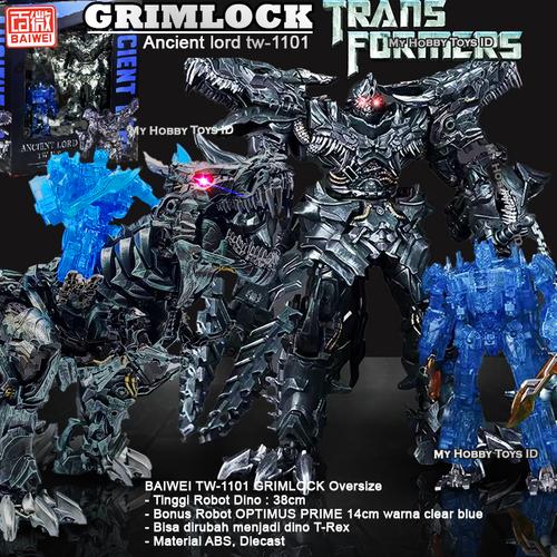 Jual Action Figure Robot Transformers Grimlock Dinosaurus T-REX Bonus ...