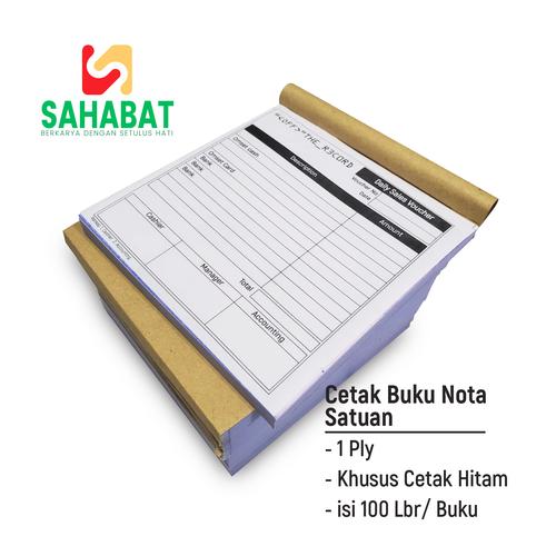 Jual Buku nota 1ply /100 lembar/50 Lembar Custom - Jakarta Pusat ...