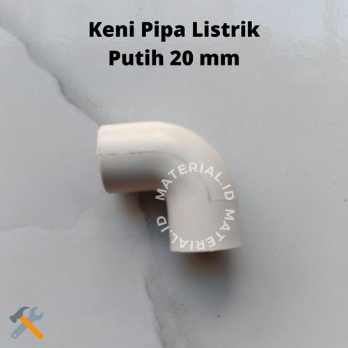 Jual Knee Putih 20mm Conduit / Elbow / Keni Pipa Listrik Konduit 20 mm ...
