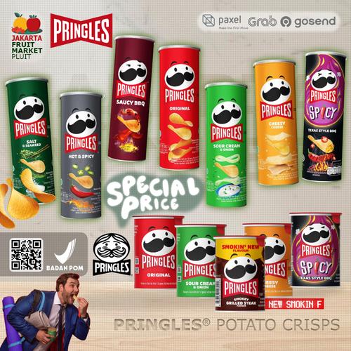 Promo PRINGLES POTATO CRISP ALL / Original Hot Spicy Texas Saucy BBQ ...