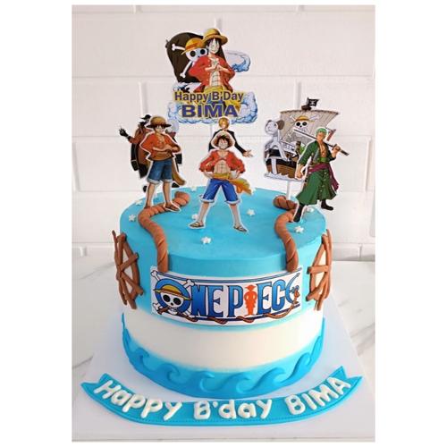 Jual One Piece Cake / Dluffy Cake / Kue Ulang Tahun One Piece Custom ...