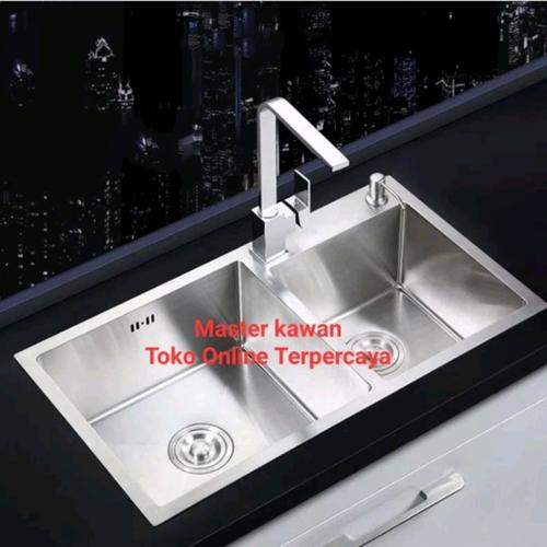 Jual Paket Lengkap Kitchen Sink INOBE 8245 + KRAN KOTAK STAINLESS SUS ...