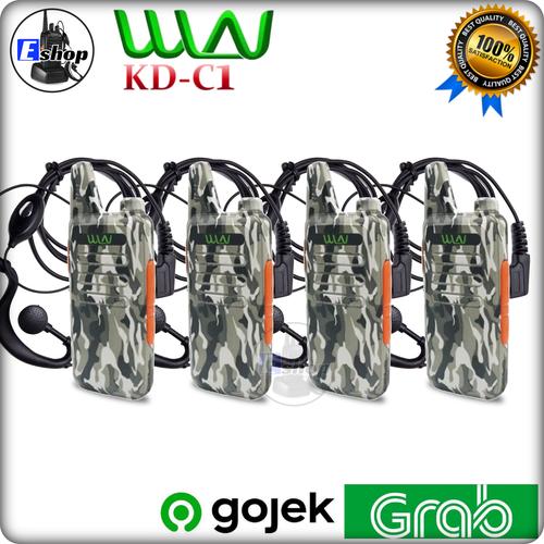 Jual HT Walkie Talkie handy Talky RADIO WLN KD-C1 isi 4 pcs Army Abu ...
