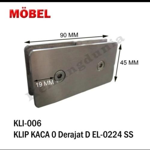 Jual KLIP KACA 0 Derajat D EL-0224 SS/CH KLI-006/013 Merek : Eleo ...