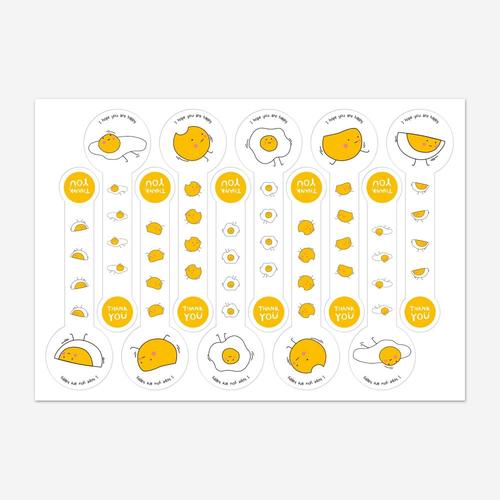 Promo Stiker Label Thank You AYAM TELUR Sticker TQ Segel Box Kue isi ...