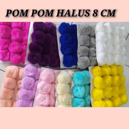 Jual 1 PC - 8 CM POM POM BESAR BULU HALUS - YELLOW - Kota Surabaya ...