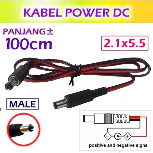 Jual Kabel Power Jack Dc 5.5 x 2.1mm Male To Male Colokan Adapter Cable ...