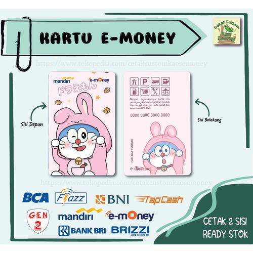 Jual KARTU EMONEY GAMBAR DORAEMON BUNNY CUTE PINK MANDIRI BRI BNI BCA ...