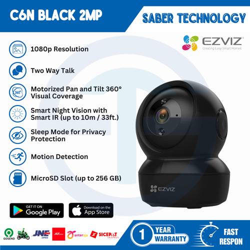 Jual Ezviz C6N BLACK 2MP Smart Wifi Pan Tilt IP Camera CCTV Indoor ...