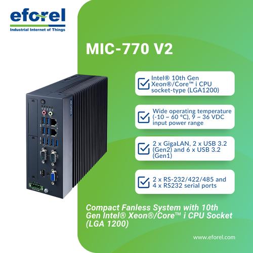 Jual Fanless Mini PC Compact Industrial Komputer Desktop Advantech MIC-770 V2 - Kota Surabaya ...