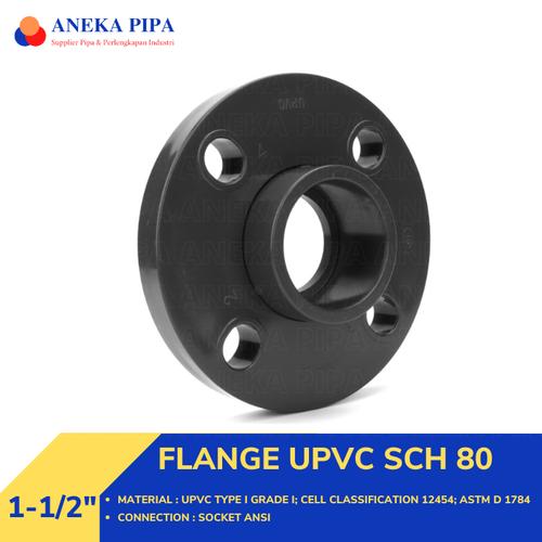Jual Flange Vanstone UPVC Sch 80 Socket ANSI 150# Size 1-1/2 Inch ...