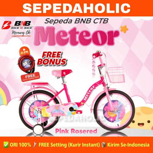 Jual Sepeda Anak Perempuan BNB METEOR Ukuran 12 16 18 Inch Keranjang ...