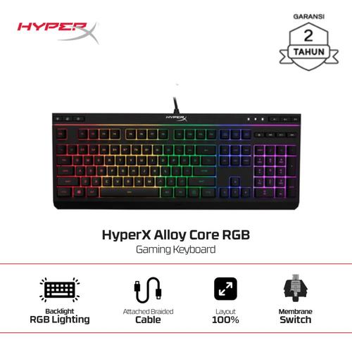 Jual HyperX Alloy Core RGB Full Size Keyboard Gaming Hyper X - Membrane ...