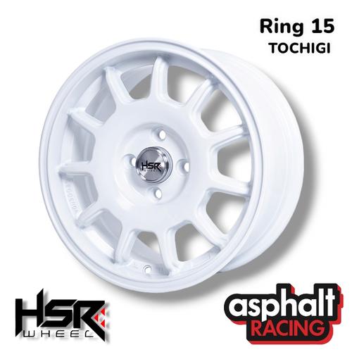 Jual velg mobil racing TYPE RALLY r15 HSR TOCHIGI WHITE ring 15 4cepe ET40 - Kota Bekasi - Hsr ...