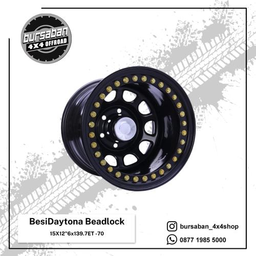 Jual Velg R15 15 lebar 8 pcd 5x139.7 et -25 Besi Beadlock Black - Via ...