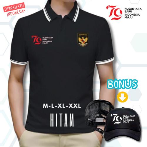 Jual Polo shirt Baju Kaos Jersey Kerah Bola Timnas Hut Ri kemerdekaan Indonesia 17 agustus 1945 ...