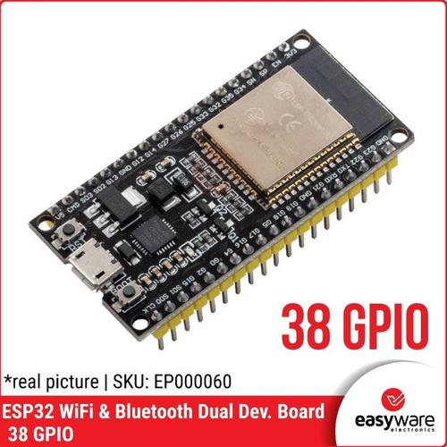 Jual ORIGINAL ESP32 ESP-32S NodeMCU MicroUSB WIFI AND BLUETOOTH MODULE 38P 38 GPIO - Kab. Bogor ...