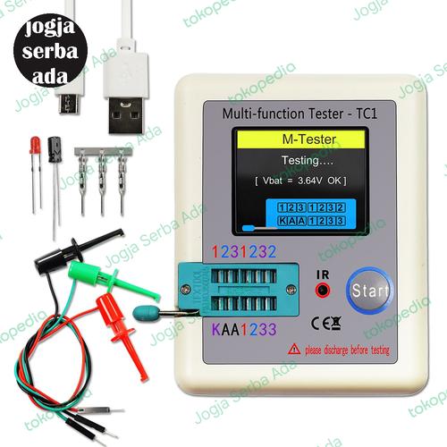 Jual LCR ESR Smart Komponen tester meter + clear box case acrylic ...