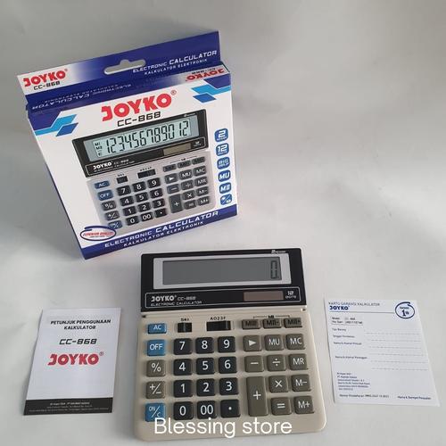 Jual Kalkulator Joyko CC-868 Calculator Joyko 12 Digit CC-868 Garansi ...