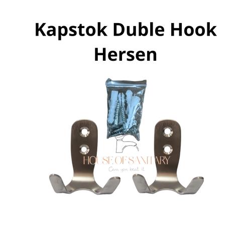 Jual Kapstok Single Dua Kait Stainless HUBEN / Double Hook Stainless ...