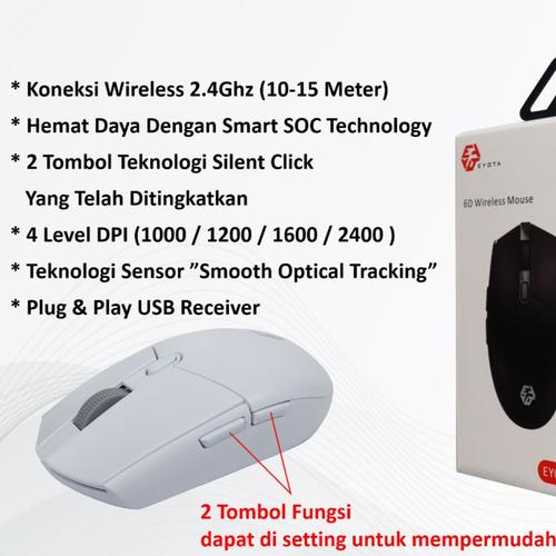Jual Mouse Wirelles 6D Silent click Eyota 99 - Kota Bandung - Novus BEC ...