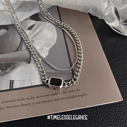 Promo Kalung Titanium Pria Wanita Warna Silver Anti Karat / Kalung Pria ...