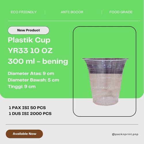 Jual Plastik Cup 10 oz Bening 300 ml isi 50 pcs - Kab. Tangerang - pnp ...