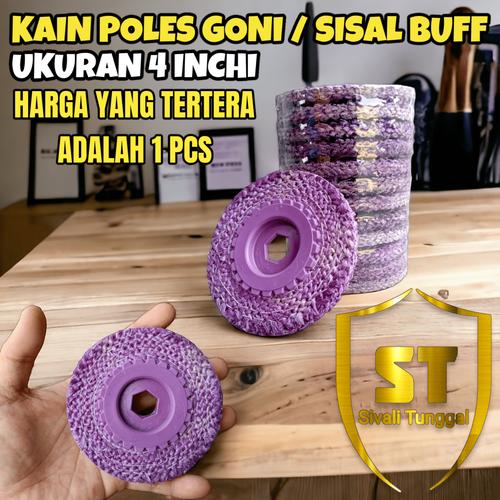 Jual MATA GERINDA POLES GONI/ SERAT SISAL BUFF 4" UNGU - Kab. Tangerang ...