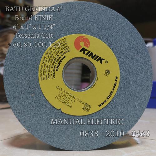 Jual Batu Gerinda Duduk 6 Inch KINIK 6" x 1" x 1 1/4" Grit 60 80 100 ...
