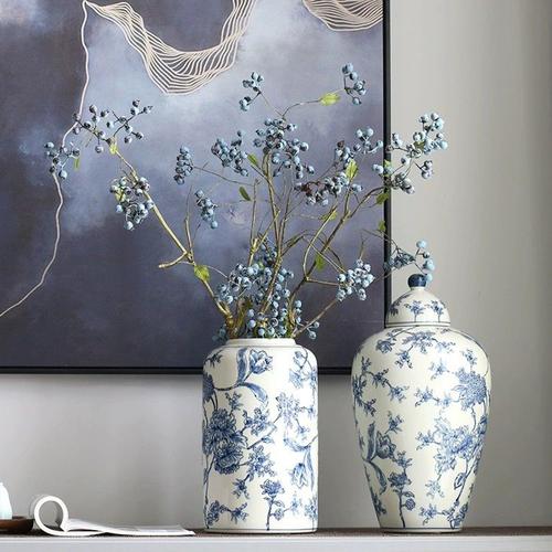 Jual Pajangan Vas Guci Keramik / Floral Spur Chinoseries Temple Jar ...