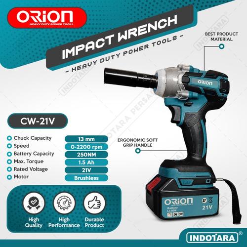 Jual CORDLESS IMPACT WRENCH mesin impact pembuka baut - Orion CW-21 ...