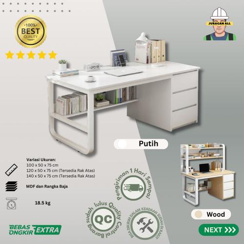 Promo MEJA KERJA MINIMALIS/MEJA KANTOR LACI/MEJA BELAJAR/MEJA KOMPUTER ...