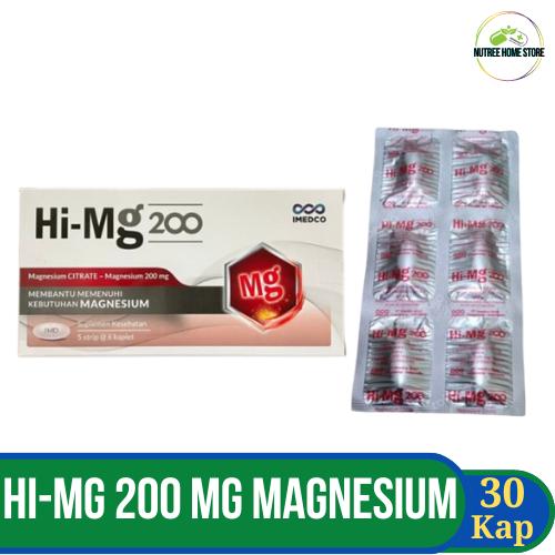 Jual Hi Mg 200 Suplemen Kesehatan Magnesium Box Isi 30 Kaplet ...